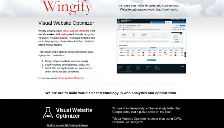 Wingify - The Worlds Easiest A/B Testing Tool